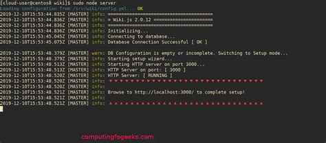 How To Install Wiki Js On Centos Rocky Linux Computingforgeeks