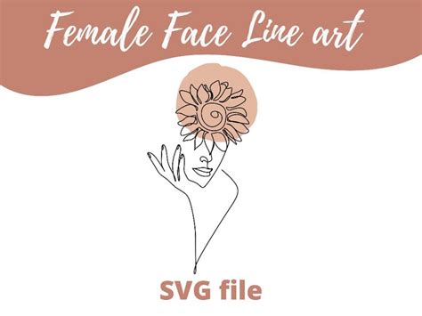female face line art svg boho women svg graphic by jaboor magics