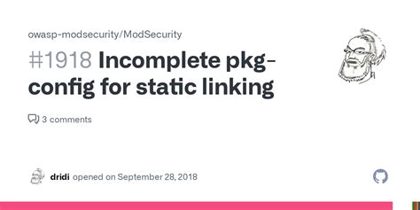 Incomplete Pkg Config For Static Linking · Issue 1918 · Owasp Modsecuritymodsecurity · Github