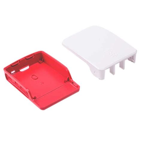 Raspberry Pi 4 Official Case Red White Micro Center