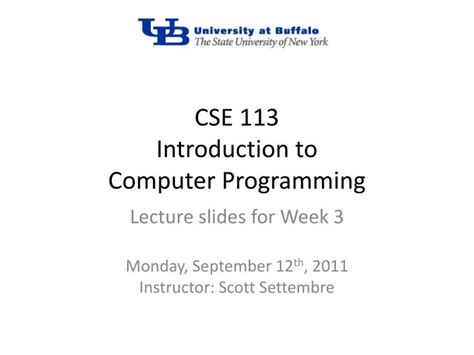 Ppt Cse 113 Introduction To Computer Programming Powerpoint Presentation Id2266165