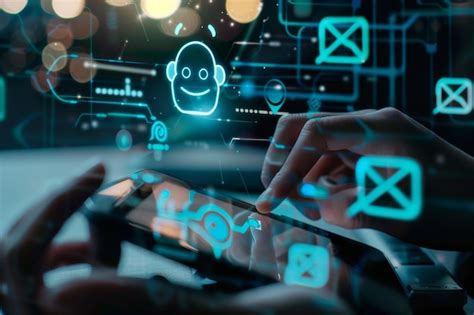 Premium Photo Chatbot Conversation Assistant Person Using Online Customer Service With Chat