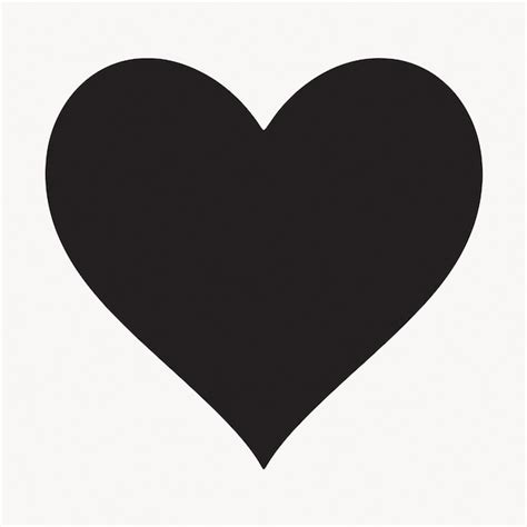 Diseño Sencillo De Silueta De Corazón Negro Vector Premium