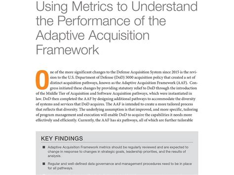Using Metrics To Understand The Performance Of The Adaptive Acquisition