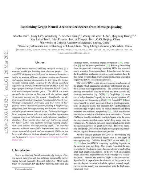 Pdf Rethinking Graph Neural Network Search From Message Passing