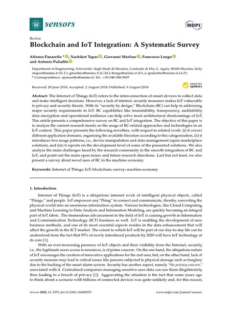 blockchain and iot integration a systematic survey pdf internet of