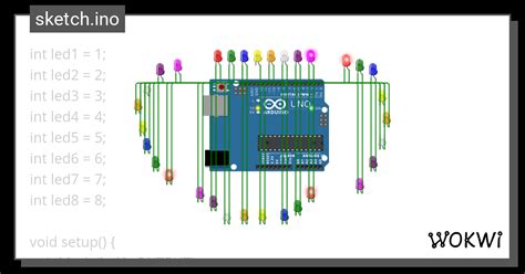 Running Light Wokwi Esp32 Stm32 Arduino Simulator