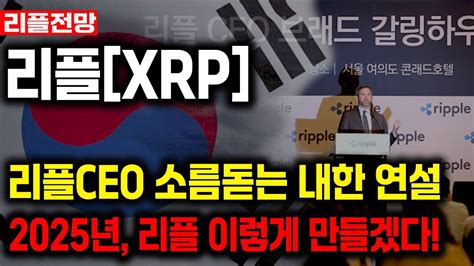 리플 전망 갈링하우스 소름돋는 내한연설 리플 이렇게 된다 Xrp 엑스알피 Xrpcoin 업비트시황 코인시황 급등코인추천리플대응 Youtube