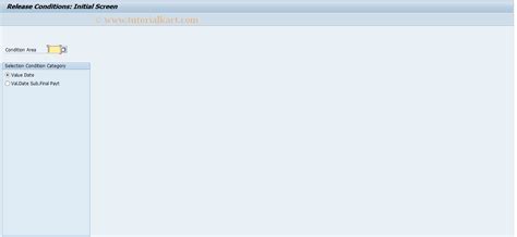 F98D SAP Tcode Release Value Date Conditions Transaction Code