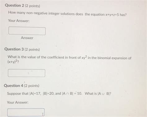 Solved Question 2 2 Points How Many Non Negative Integer