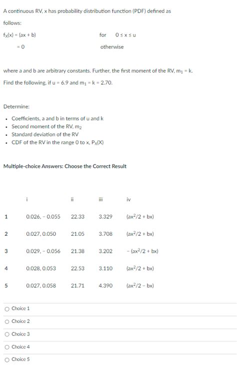 A Continuous RV X Has Probability Distribution Chegg
