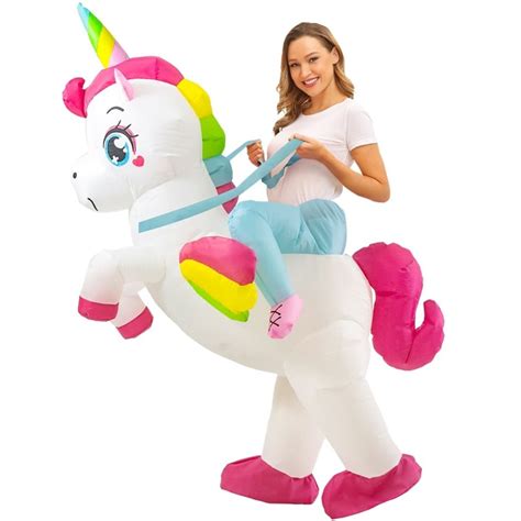 Inflatable Costume Unicorn Halloween Suit With Fan Cool Mania