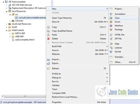 Jsf Autocomplete Example Java Code Geeks