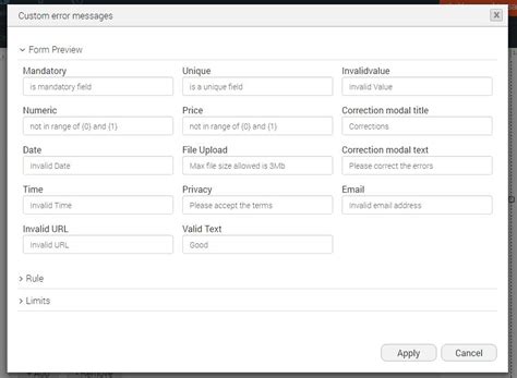 How To Change The Error Messages Form