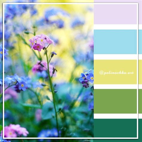 Палитра аромат лета Яркие цветовые палитры Палитра цветов Палитра