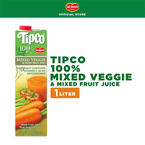 TIPCO Mixed Veggies Mixed Fruit Juice With Powerpack Health Benefits L Tetra Lazada PH