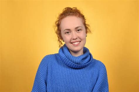 Premium Photo Cute Pretty Redhead Curly Woman