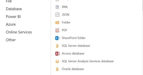 digital data analytics list of datasources connections in powerbi to