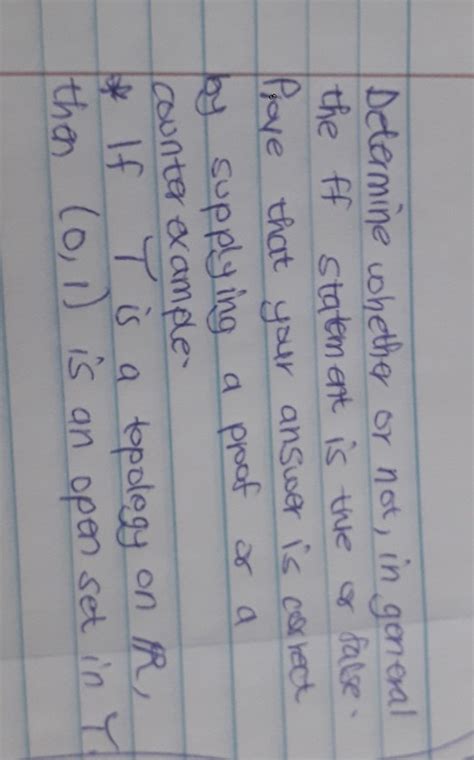 Solved Determine Whether Or Not In General The Ff Statement Chegg Com