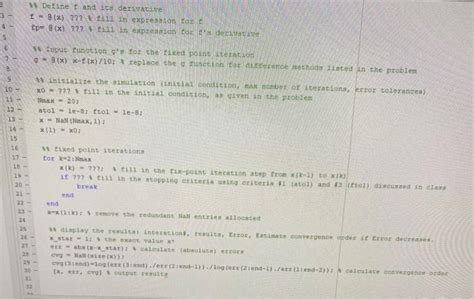 Solved 2 A Consider Equation F X X 1 E 0 Which