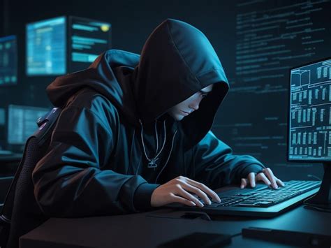 Premium Photo Hacker Using Laptop Computer With Html Code And Map Attack And Programming