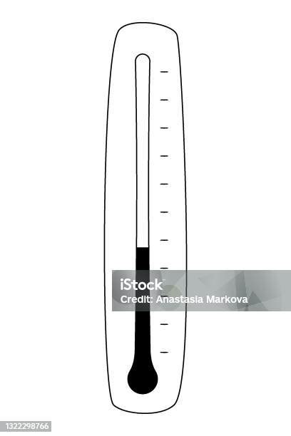 주변 온도를 측정하기위한 온도계 흰색에 낙서 스타일로 윤곽 흑백 고립 된 그림 드로잉에 대한 스톡 벡터 아트 및 기타 이미지 드로잉 사우나 스케치 Istock