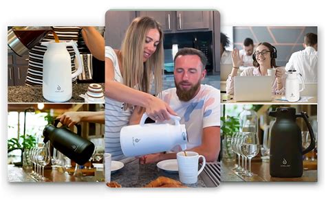 Ideus Cafetière Isotherme à Double Paroi 2 Litres En Acier