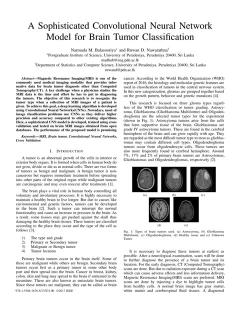 Pdf A Sophisticated Convolutional Neural Network Model For Brain