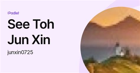 See Toh Jun Xin Junxin0725 Profile Padlet