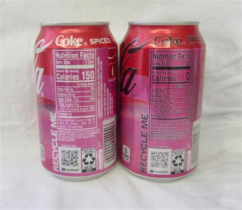 2 Empty Coca Cola Spiced Raspberry Coke Zero Grelly Usa