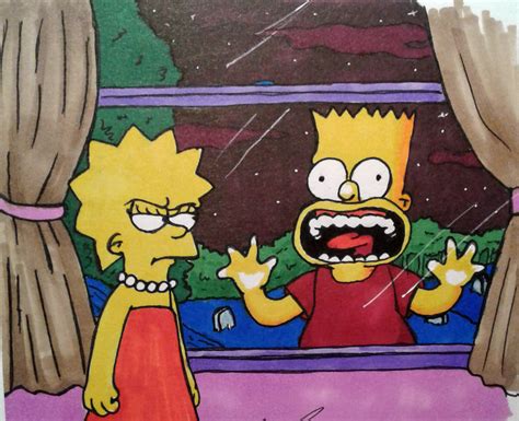 Bart Scaring Lisa By Ikatsui129 On Deviantart
