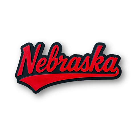 Nebraska Cornhuskers Jersey Font Sign Handcrafted Wood Wall Art