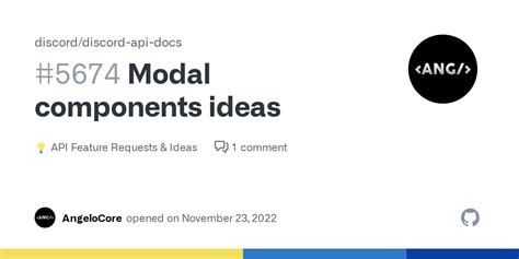 more modal components · discussion 5674 · discord discord api docs