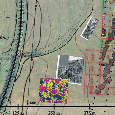 Dren Delyan Necropolis Orthophoto Map With Overlaid Topography Map