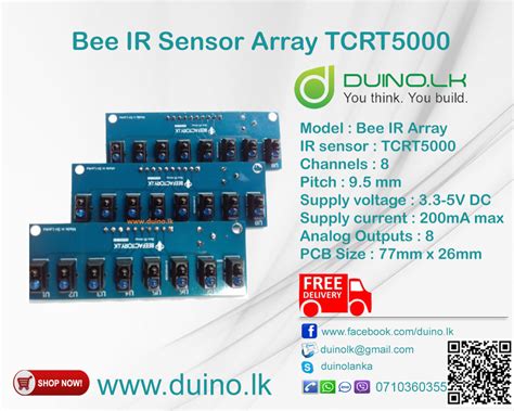 Bee Ir Sensor Array Tcrt5000 Line Duino Electronics Facebook