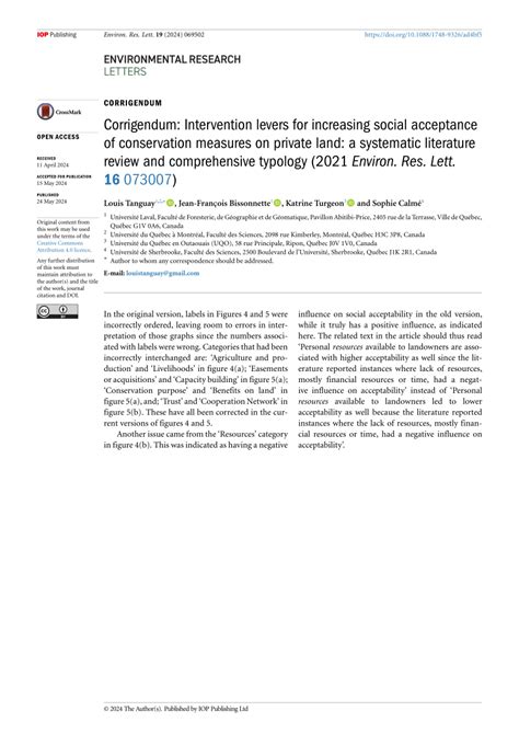 Pdf Corrigendum Intervention Levers For Increasing Social Acceptance