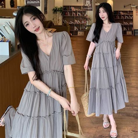 ~4xl사이즈 프릴 캉캉원피스 빅사이즈원피스 브이넥원피스 에이블리