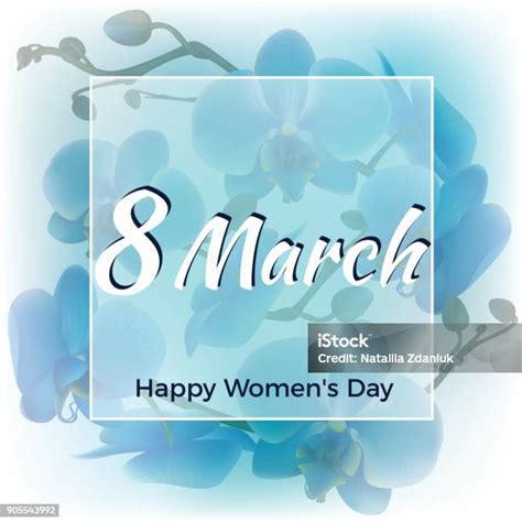 3 월 8 일입니다 난초입니다 여자의 하루입니다 꽃 배경입니다 벡터입니다 축 하입니다 8에 대한 스톡 벡터 아트 및 기타 이미지 Istock