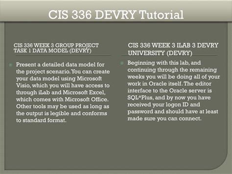 Ppt Cis 336 Devry Tutorial Cis336dotcom Powerpoint Presentation