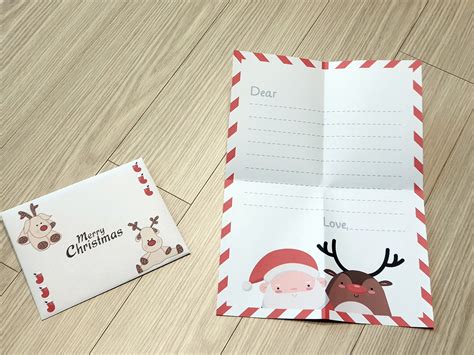 크리스마스 편지지 봉투 엽서 카드 Diy 만들기 무료 프린트 도안 다운로드