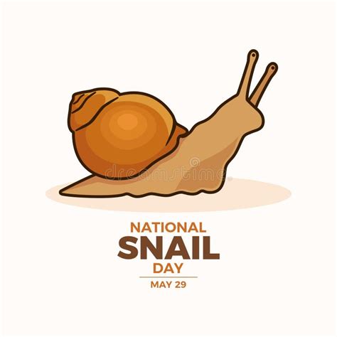 Illustrazione Vettoriale Del Manifesto Nazionale Per Le Lumache Illustrazione Vettoriale