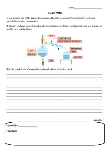 Ks4 Aqa Gcse Chemistry Science Potable Water Lesson Teaching Resources
