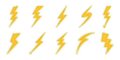 Cartoon Lightning Effect Vector Art Icons And Graphics For Free Download