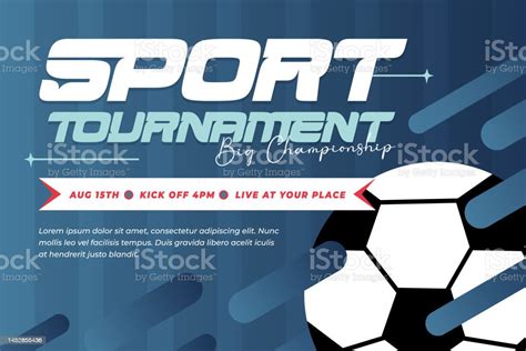 축구 토너먼트 사용자 정의하기 쉬운 스포츠 이벤트 배경 디자인 템플릿 1위에 대한 스톡 벡터 아트 및 기타 이미지 1위 Championship Soccer