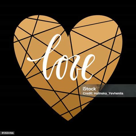 사랑 해요 당신 손으로 그린 서 예 브러쉬 펜 금 마음의 프레임 테두리 글자 고풍스런에 대한 스톡 벡터 아트 및 기타 이미지