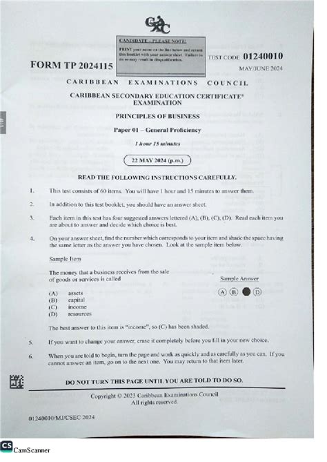 Cxc Csec Edpm Past Paper Booklet Highlights 2005 2012 Studocu