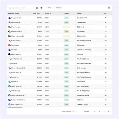 Designing User Friendly Data Tables Ux Booth Ui Design Ui Design