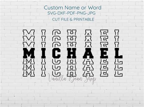 Custom Name Svg Custom Name Cut File Custom Name Calligraphy Custom Name Png Custom Name