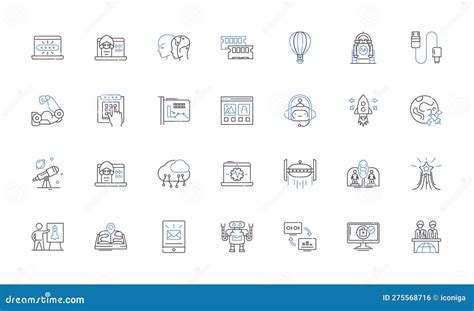 Predictive Analysis Line Icons Collection Forecasting Analytics Modeling Trends Insights