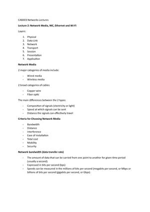 CAB303 Prac6 ARP ICMP TCP UDP Analysis V2021 Practical 6 ICMP ARP TCP UDP Analysis Using